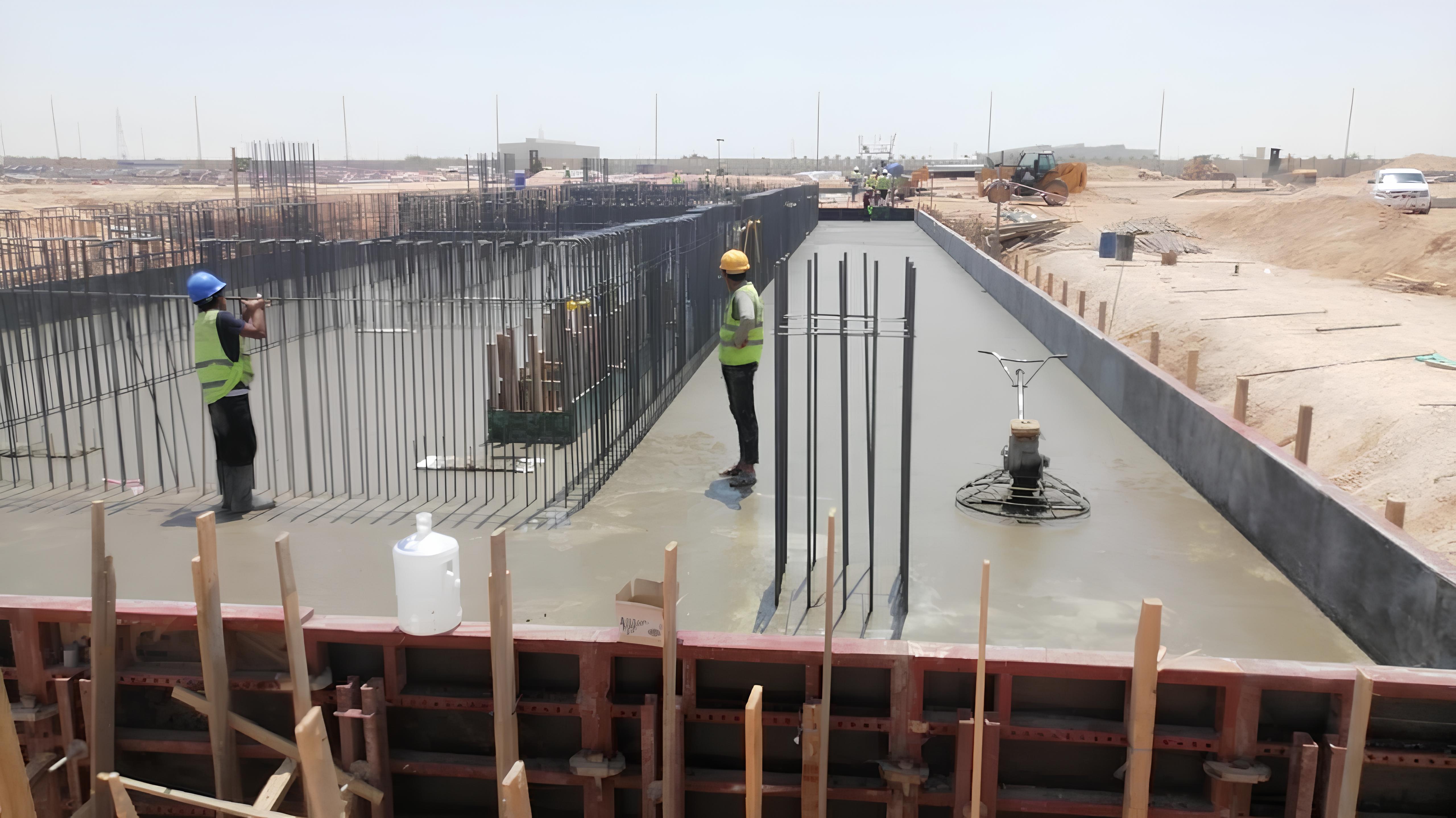 Raft foundation, Warehouse, Riyadh